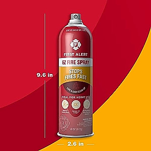 First Alert EZ Fire Spray, Extinguishing Aerosol Spray, Pack of 2, AF400-2