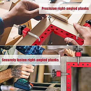 W B D WEIBIDA 90 Degree Clamps For Woodworking, Positioning Squares Right Angle Clamps 2 Pack, 5.5" X 5.5" (140 x 140mm) Aluminum Alloy Corner Clamps Tools For Cabinets, Picture Frame, Drawers