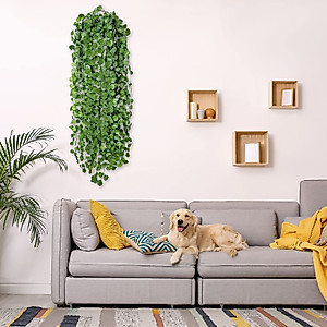 COCOBOO 36pcs 245ft Artificial Greenery Garland Fake Vines Hanging Ivy Garland for Wedding Garden Swing Frame Outdoor Home Bedroom Decoration