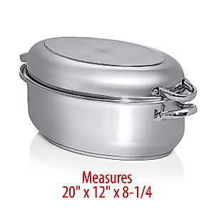 Precise Heat KTROAST3 Roaster, 20 inches, Stainless Steel