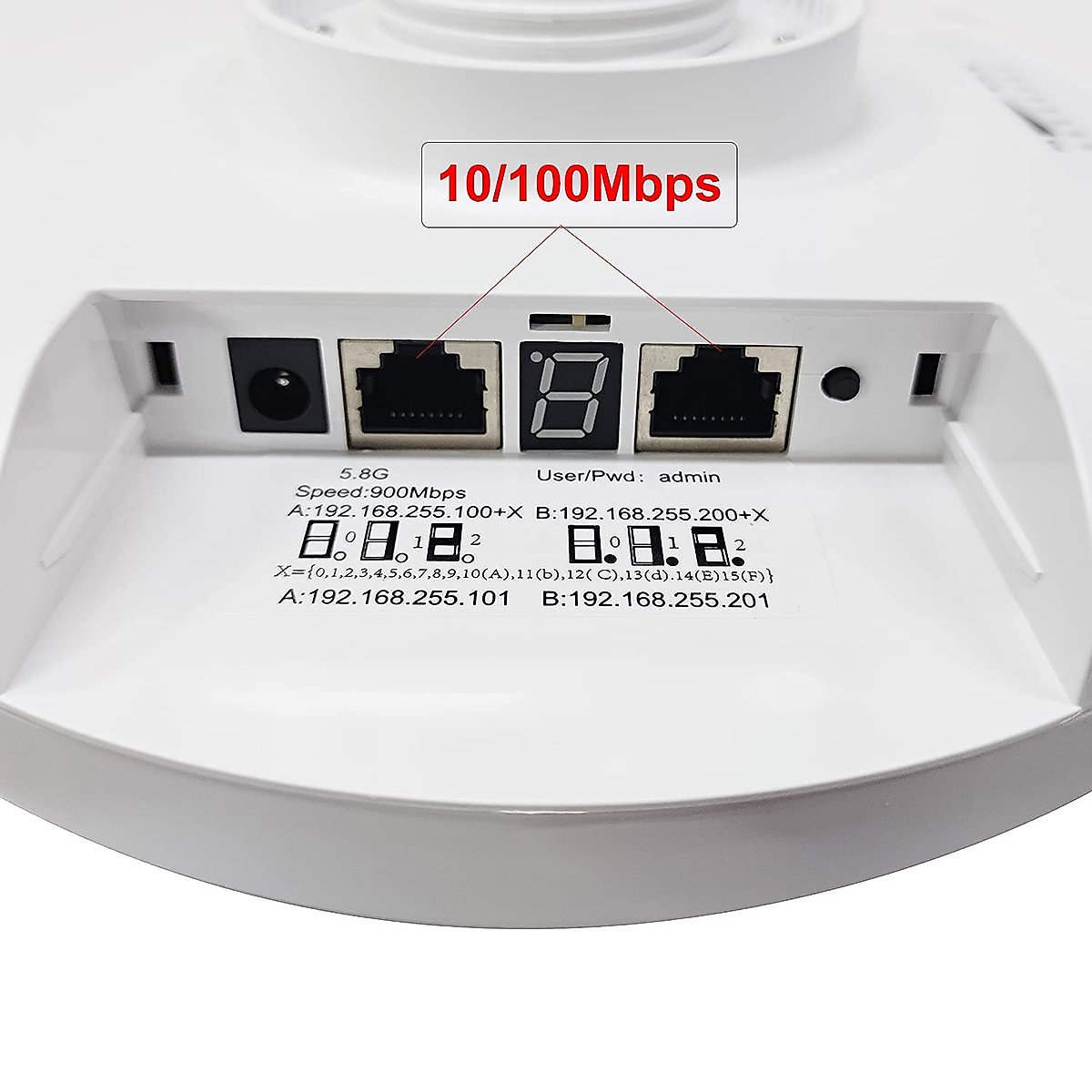 Outdoor Wireless Ethernet Bridge, KuWFi Long Range 5KM 11ac WiFi Bridge Point to Point Outdoor Get Faster Signal Built in Strong Powerful Antenna 5.8G High Speeds for starlink router丨2-Packs