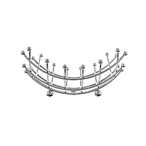 Leoyoubei 8" Fruit Bowls for Kitchen Counter,Towels Basket or Napkin Holder,Countertop Centerpiece Fruit Basket Holder, Perfect for Kitchen Counter Vegetables,Bread- Silver