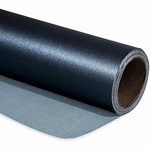 RUSPEPA Black Matte Wrapping Paper - Solid Color Pearly - lustre Paper Perfect for Wedding, Birthday, Christmas, Baby Shower -17 Inches X 32.8 Feet