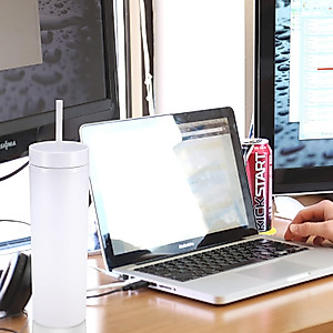 Mimorou 30 Pack Skinny Tumbler with Lids and Straws 16 oz Matte Colored Acrylic Tumblers Double Wall Plastic Tumbler Cups Skinny Travel Cup Reusable Cup for Parties Birthday Home Office(White)