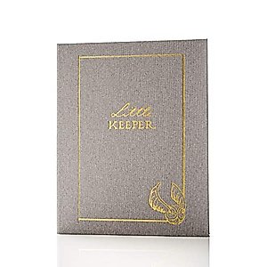 Conquest Journals Harry Potter Little Keeper Baby Album, Capture Magical Memories From Baby Shower Through Age 5, Grey Linen Cover With Lay Flat Spiral, 9" x 11 1/2", 66-Guided Journal Pages