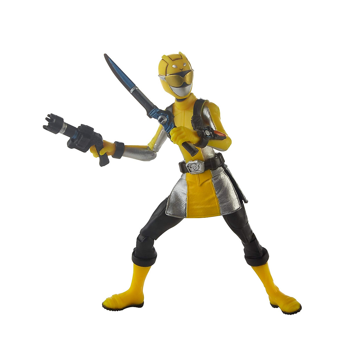 Power Rangers Beast Morphers Yellow Ranger 6" Action Figure Toy Inspired by The TV Show