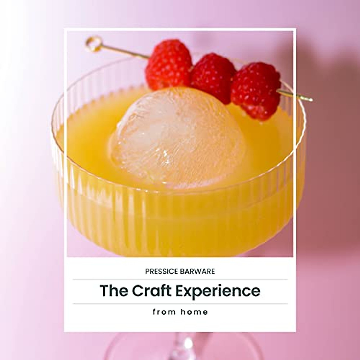 Pressice Barware Ice Ball Press - Effortlessly Make Giant 2.3" Ice Balls - Includes Aircraft Grade Aluminum Ice Press and Ice Mold - Assembled in the US (Ice Press, Blue)