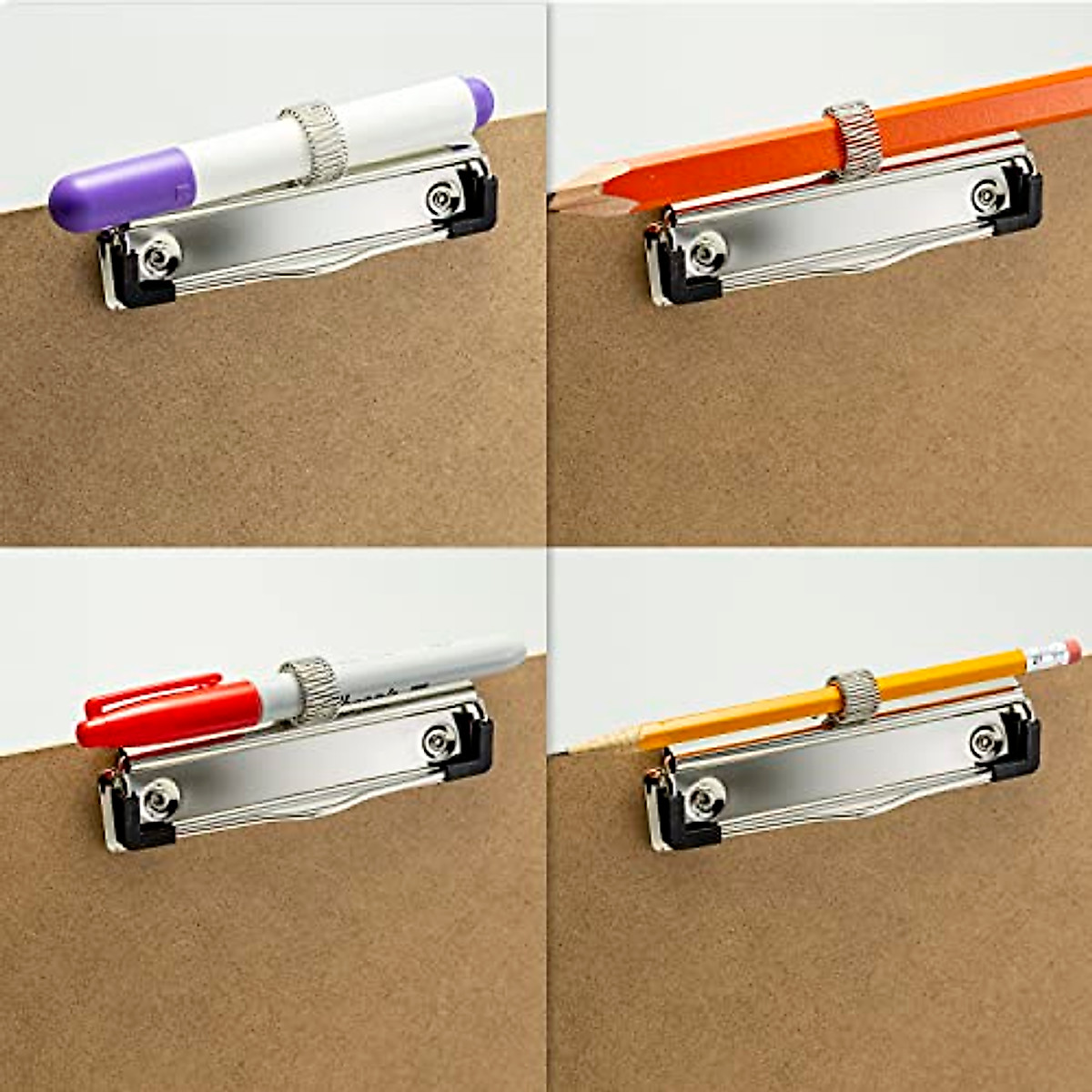 Officemate Wood Clipboard, Letter Size, Low Profile Clip with Pen Holder (83249)