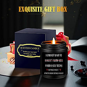 SOGLIM Wedding Day Candle - Future Husband Gifts, Future Wife Gifts - Gifts for Groom from Bride on Wedding Day - Funny Wedding Gifts for Bride, Groom, Fiance, Soon to Be Husband Future Bride Newlywed