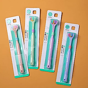 Green 3-Sided Triple Angle Toothhugger Training Toothbrush, Ultra Soft Bristles, Toddler and Autistic Oral Care for 1 Year and Up