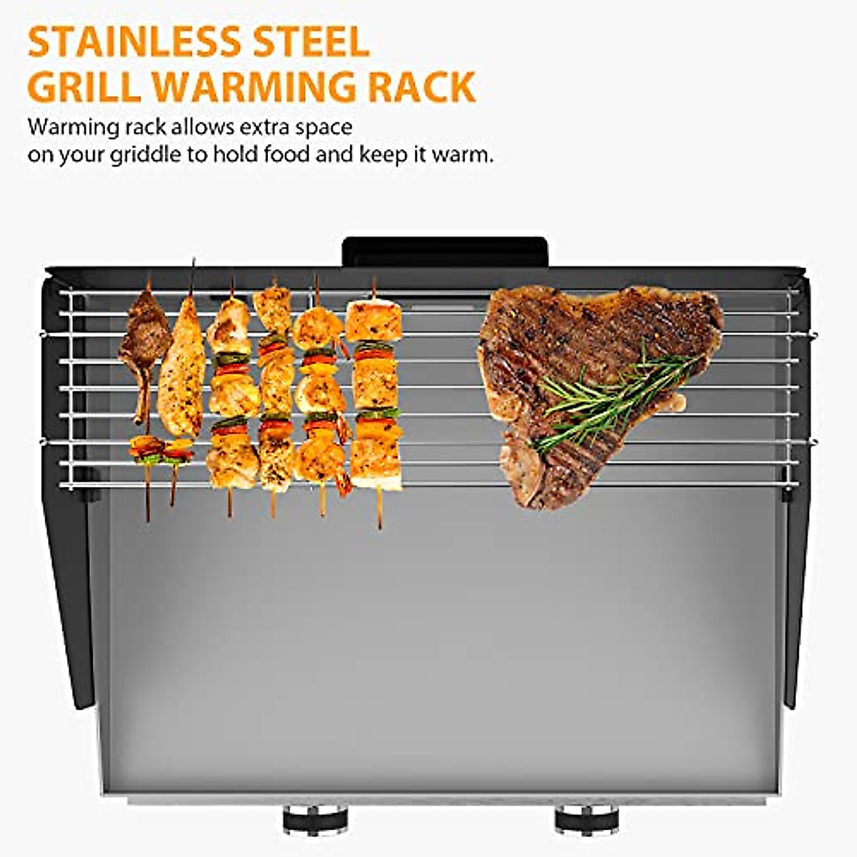 AJinTeby Wind Screen Blackstone Wind Guards Compatible with Blackstone 22" Griddle and Stainless Steel Grill Warming Rack, Grill Parts Accessories for Blackstone Griddle
