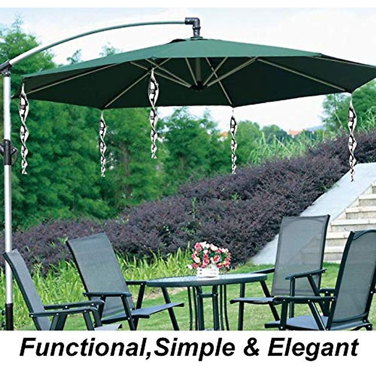 Home-X Bird Repellent Reflective Scare Rods-Ornaments, Outdoor Hawk and Duck Deterrent, Ornamental Spiral Deterrent Control Device-11 (6-Pack)