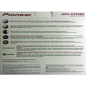 Pioneer AVH-X390BS Double Din Bluetooth in-Dash DVD/CD/Am/FM Car Stereo Receiver with 6.2 Inch Wvga Screen/Sirius Xm-Ready