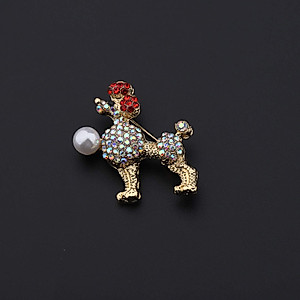 CHOORO Sigma Gamma Rho Sorority Brooch 1922 Sorority Mini Poodle Brooch Paraphernalia Gift Greek Sorority Necklace Bracelet Brooch (SGR-Mini poodle brooch)