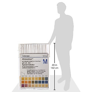 EMD Millipore 1.09502.0001 MColorpHast pH-Indicator Strip, 2.0-9.0 pH Range, Plastic Box (Pack of 100)