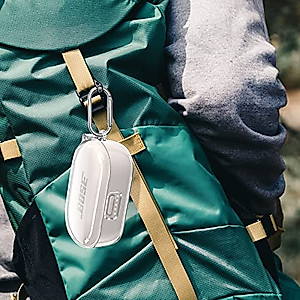 Bose QuietComfort Earbuds Case Cover, Filoto Hard Protective Case for Bose QuietComfort Noise Cancelling Earbuds with Carabiner Keychain Accessories for Men Women (Clear)