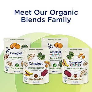 Compleat Pediatric Organic Blends Chicken-Garden, 10.1 fl oz Pouch, 24 Count