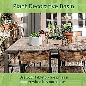 Tabletop Fire Pit, Indoor Fire Pit, Portable Fire Pit, Personal Ethanol Fireplace, Outdoor Table Top Fire Pit, Rubbing Alcohol Mini Fire Pit, Long Burning Smokeless Fire Bowl with Extinguisher