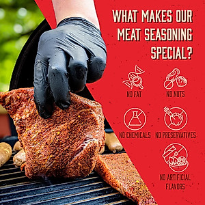 Premium Barbeque Rub Meat Seasoning Mix | Award Winning Dry Rub For BBQ Smoking Grilling Gluten-Free Grilling | Spice Smoke Seasoning- DennyMike's Cow Bell Hell - 7oz Shaker Pack