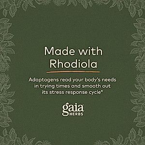 Gaia Herbs Adrenal Health Daily Support - with Ashwagandha, Holy Basil & Schisandra - Herbal Supplement to Help Maintain Healthy Energy and Stress Levels - 120 Liquid Phyto-Capsules (120 Count)