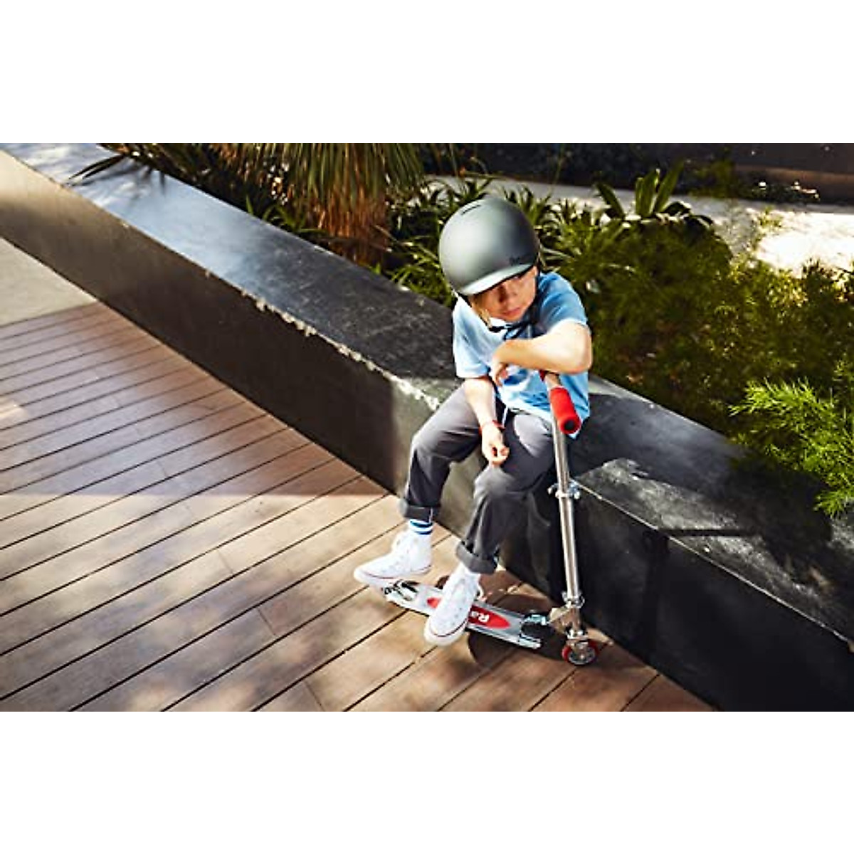 Razor A2 Kick Scooter for Kids – Wheelie Bar, Foldable, Lightweight, Front Vibration Reducing System, Adjustable Height Handlebars