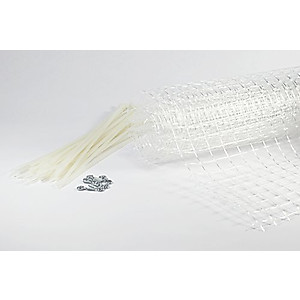 KidKusion Deck Guard | Made in USA | 16' L x 38" H | Clear | Outdoor Balcony and Stairway Deck Rail Safety Net | Child Safety; Pet Safety; Toy Safety, 4500