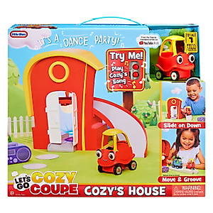 Little Tikes Let’s Go Cozy Coupe Cozy’s House Musical Playset with Lights and Sounds and Cozy Coupe Mini Push and Play Vehicle for Tabletop or Floor Push Play Car Fun for Toddlers, Boys, Girls 3+ Years
