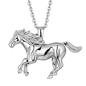 WIOY Horse Necklace 925 Sterling Silver for Women