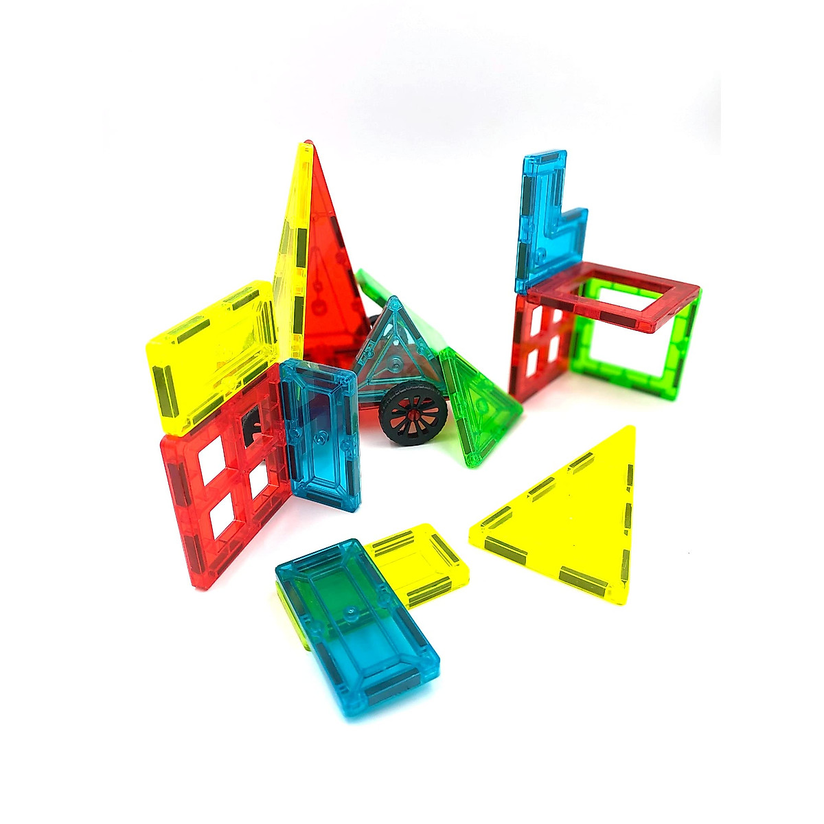 Magnetic Building Tiles - 35 Pieces Colorful Set for Artistic, Creativity and Educational Toys STEM (Science Technology Engineering and Mathematics) for Children Boys and Girls 3 Years and Up