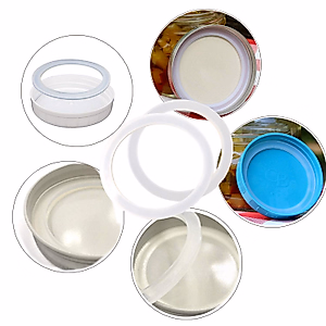 Honbay 12PCS Silicone Seal Rings Reusable Leak Proof Sealing Gaskets Replacement for Mason Jar Lids (Regular Mouth 70mm)