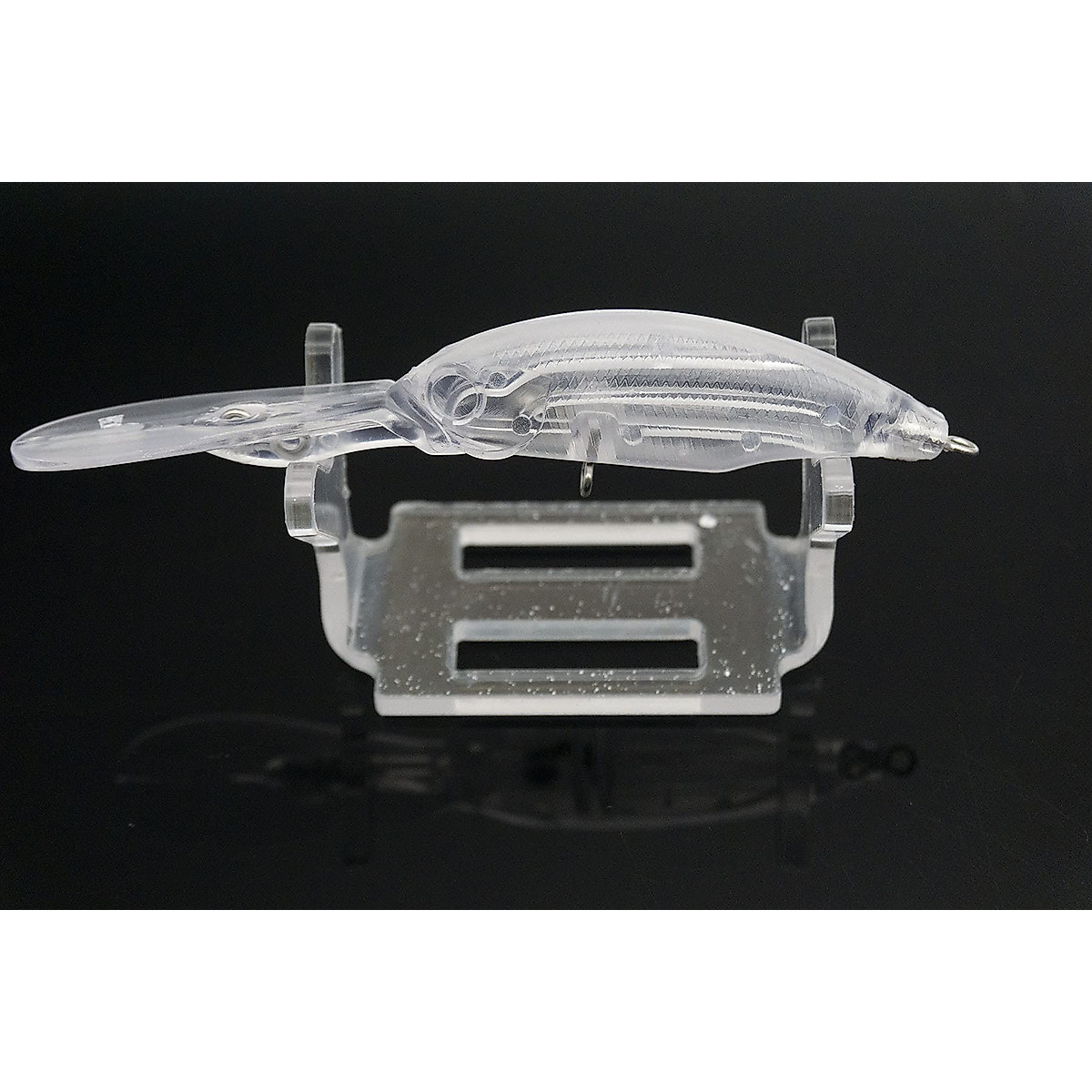 10PCS Unpainted Lure Blanks 6.28g 10.2cm with 6mm Free Fishing Eye Crankbait Baits Simulation Blank Body Clear Hard Baits Trout Salmon Minnow Lure Popper Lures Topwater Freshwater 6mm 8334