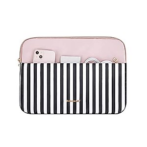 Laptop Sleeve Bag, BAGSMART Laptop Case Compatible with MacBook Air/Pro Retina,13-13.3 inch Notebook Compatible with MacBook Pro 14 inch 2021 2022 M1 Pro/Max A2442, Computer Bag with Pocket, Pink