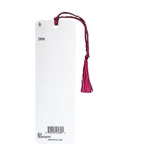 The Reunion Heart Memorial Damask Ivory Cardstock Tassel Bookmarks, Pack of 12