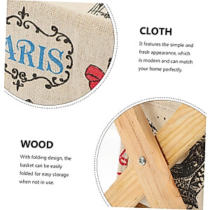 Alipis Fabric Basket Small Desk Organizer Folding Bookshelf Book Purse Wicker Baskets for Storage Magazine Basket Baskets for Organizing Desk Cosmetic Container Household Sundries Basket