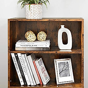 VASAGLE Bookshelf, 6-Tier Open Bookcase with Adjustable Storage Shelves, Floor Standing Unit, Rustic Brown ULBC166X01