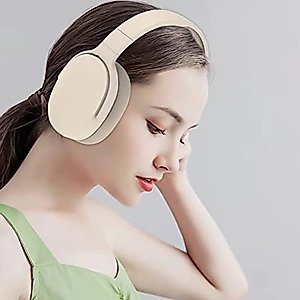 sdhkgrrt Bluetooth 5.1 Over-Ear Lightweight Wireless Headphones - Hi-Fi Stereo Foldable Built-in Mic Surround Sound Bass Soft Earmuffs Stereo Noise Cancelling Headset for Travel Sports