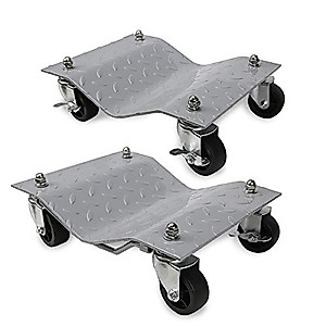 XtremepowerUS Set of (2) Heavy Duty Vehicle Skates Dolly Wheel Car Repair Slide Vehicle Car Moving Dolly
