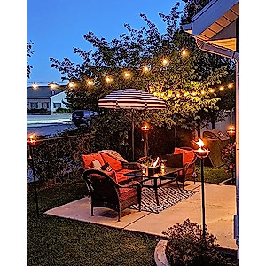 GLUROO 120FT LED String Lights, G40 Bulbs, Waterproof Dimmable Globe Hanging Cafe, Bistro Lights for Outside, 2Packs * 60ft