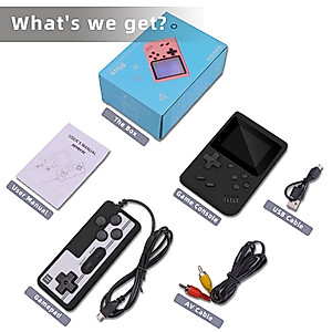 Retro Handheld Game Console, 3 inch LCD Screen Portable Video Game Console with 500 Classic Games, Support TV Connection & 2 Players Battle