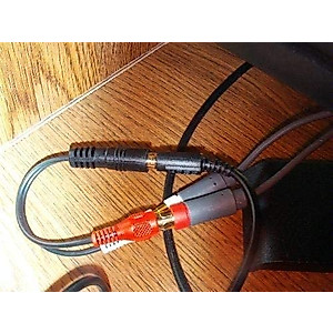 Eeejumpe 6 inches Stereo Splitter-3.5mm Jack to 2-RCA Jacks Audio Adapter