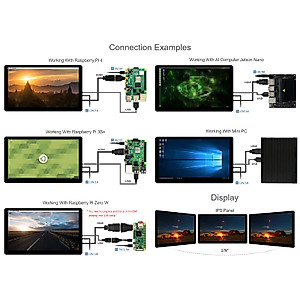 waveshare 15.6inch Capacitive Touch Screen LCD Compatible with Raspberry Pi 4B/3B+/3A+/2B/B+/A+/Zero/Zero W/WH/Zero 2W CM3+/4 1920×1080 Resolution HDMI IPS Supports Jetson Nano/Windows