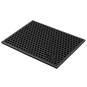 IKAPE Drying Coffee Maker Mat, Multi-functional Water Filter Mat, Easy to Clean, Durable, Suitable for Coffee and Tea Accessories and Kitchen Counters(Black, 15.75in*11.81in)