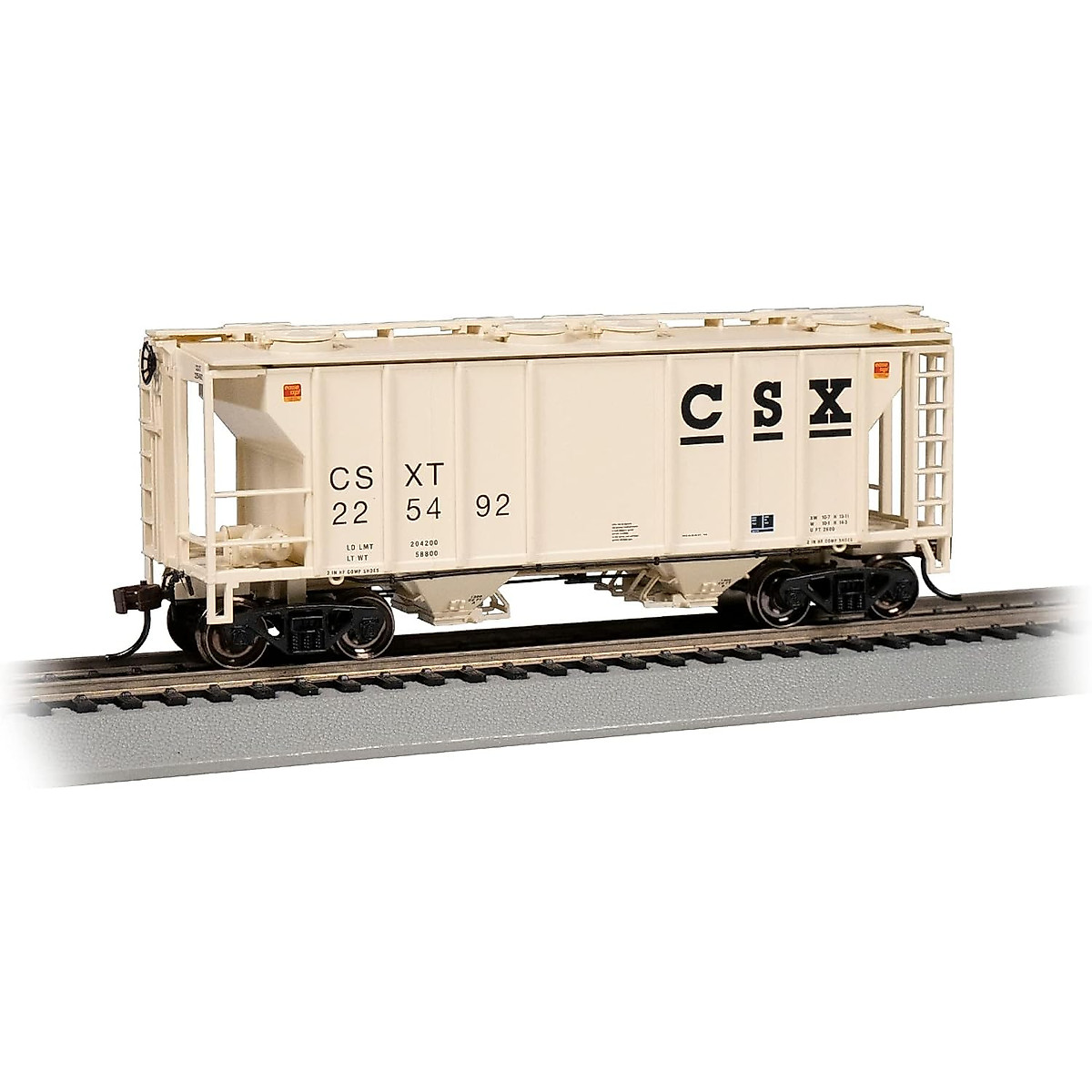 Bachmann Trains - PS-2 Two Bay Covered Hopper - Late Version - CSX® #225492 - HO Scale