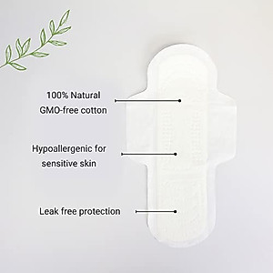 Veeda Ultra Thin Super Absorbent Night Pads Are Always Chlorine, Dye and Fragrance Free, Natural Cotton Sanitary Napkins,3 Packs of 12 Count Each