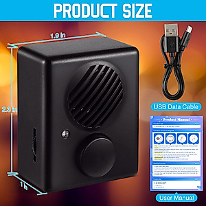 Fire Crackler Sound System, Crackling Sound Machine for Electric Gas Fireplace with USB Cable & 4 Nature Sounds, Timer Setting Battery Operated Volume Adjustable