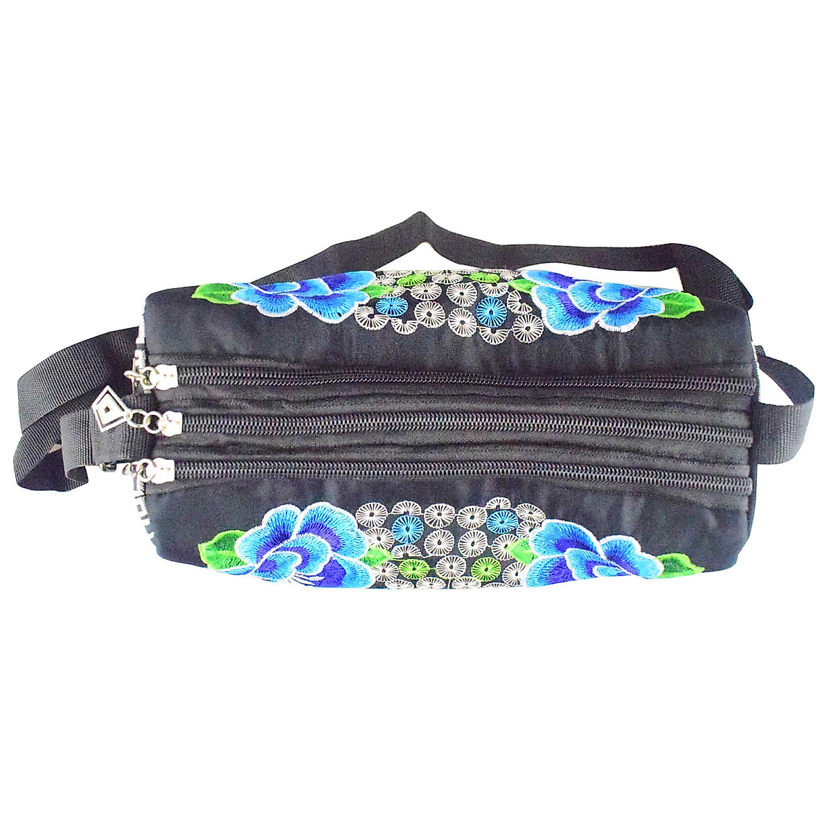 Handmade Embroidered-Cute Mini Canvas-Crossbody Bag Coin Purse Cell phone Pouch for Women (apple violet)