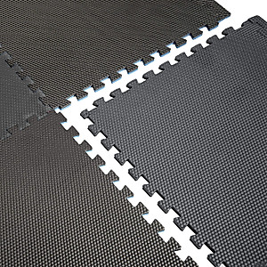 CAP Barbell Blue/Gray Reversible Puzzle Exercise Mat, 16 Pieces, Blue and Gray (MTS-1204BLGY-16)