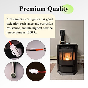 Pellet Stove Igniter Compatible with All Models of Comfortbilt/Castle Pellet Stoves, Fits ComfortBilt HP22, HP22I, HP22N,HP21,HP50,HP50GC,HP61 Pellet Stoves & Castle 720307/ComfortBilt igniter1 IG-1