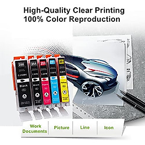 Colorink 25pack Replacement for Canon 250XL 251XL Ink cartridges use with PIXMA iP7220 MG5420 MG6320 MX922(5 Photo Black,5 Black,5 Cyan,5 Magenta,5 Yellow)…