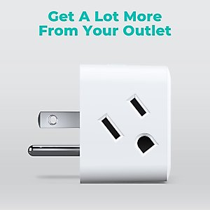 KMC Smart Plug 4-Pack, Side 3-Outlet Extender, Compatible with Google & Alexa, No Hub Required, WiFi Plugs